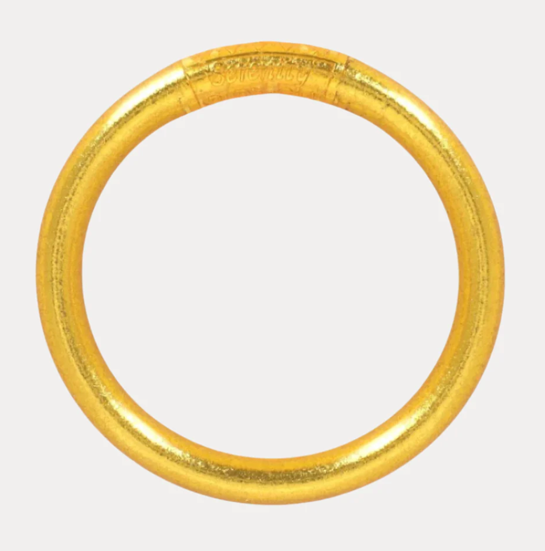 Gold Tzubbie All Weather Bangle® (AWB®) - Serenity Prayer – Boudreaux’s